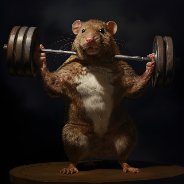 Weightlifting rat - Impossible Images - Unique stock images for ...
