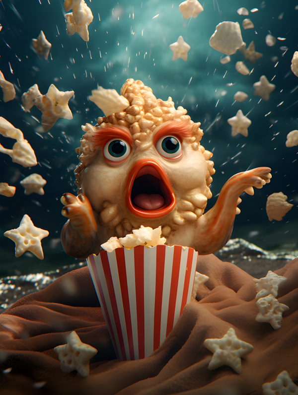 Hungry starfish with its popcorn - Impossible Images - Unique stock ...