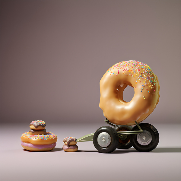 Doughnut on wheels with its baby doughnuts - Impossible Images - Unique ...