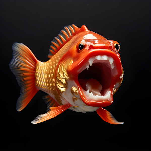 Goldfish with fake teeth - Impossible Images - Unique stock images for ...