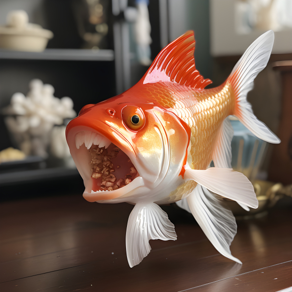 Goldfish with sharp teeth - Impossible Images - Unique stock images for ...