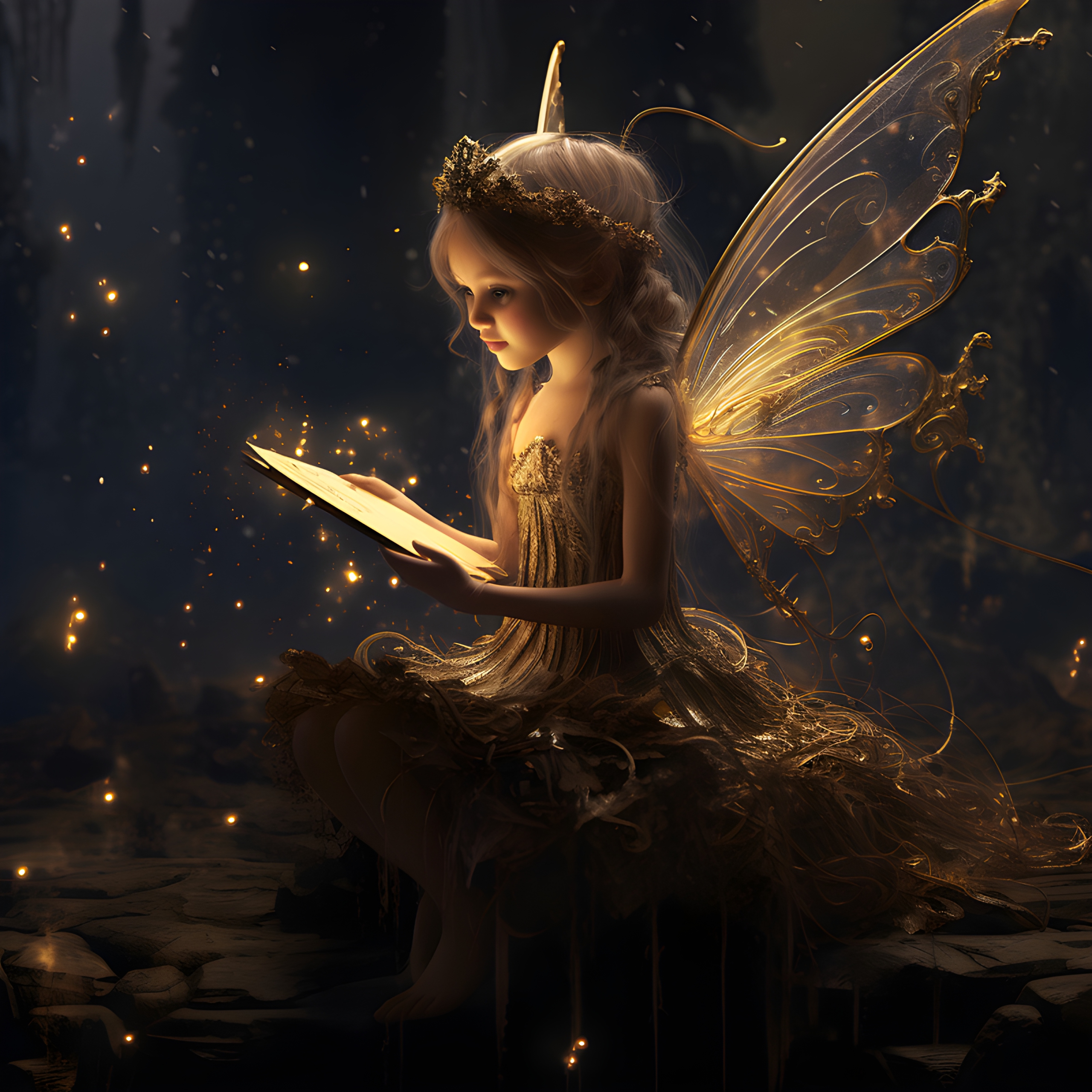 Human fairy with her tablet - Impossible Images - Unique stock images ...