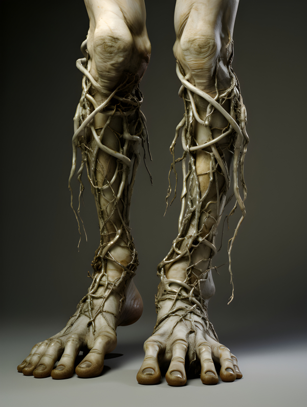 Weird human legs and feet wrapped in vines - Impossible Images - Unique ...