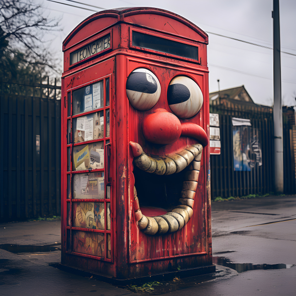 Personified telephone box - Impossible Images - Unique stock images for ...