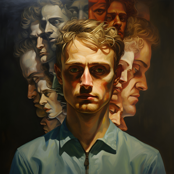 Painting of someone with multiple personalities - Impossible Images ...