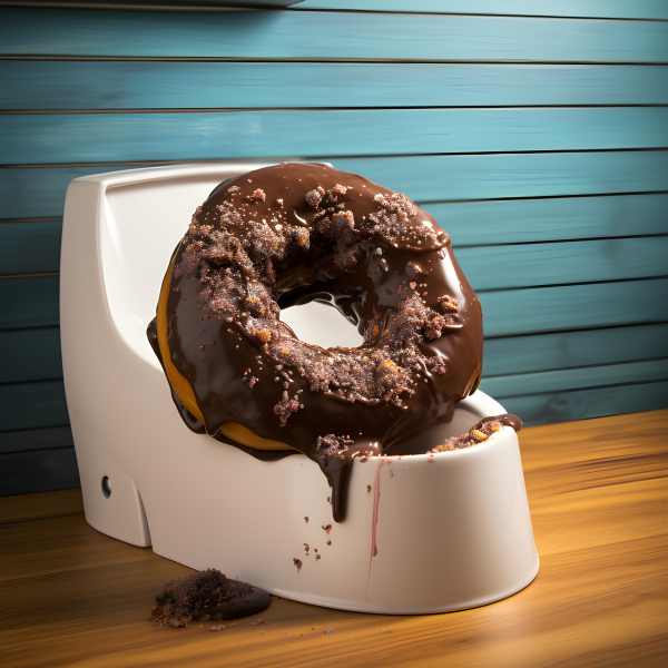 Doughnut on the toilet - Impossible Images - Unique stock images for ...