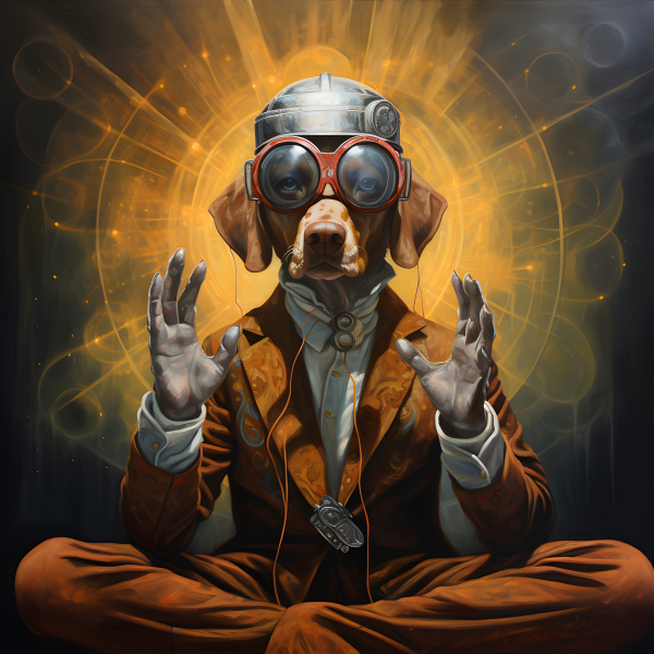 Dog and his inner conscience - Impossible Images - Unique stock images ...