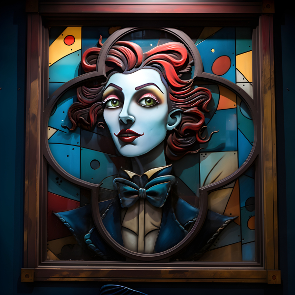 Stained glass of a guy with a tie design - Impossible Images - Unique ...