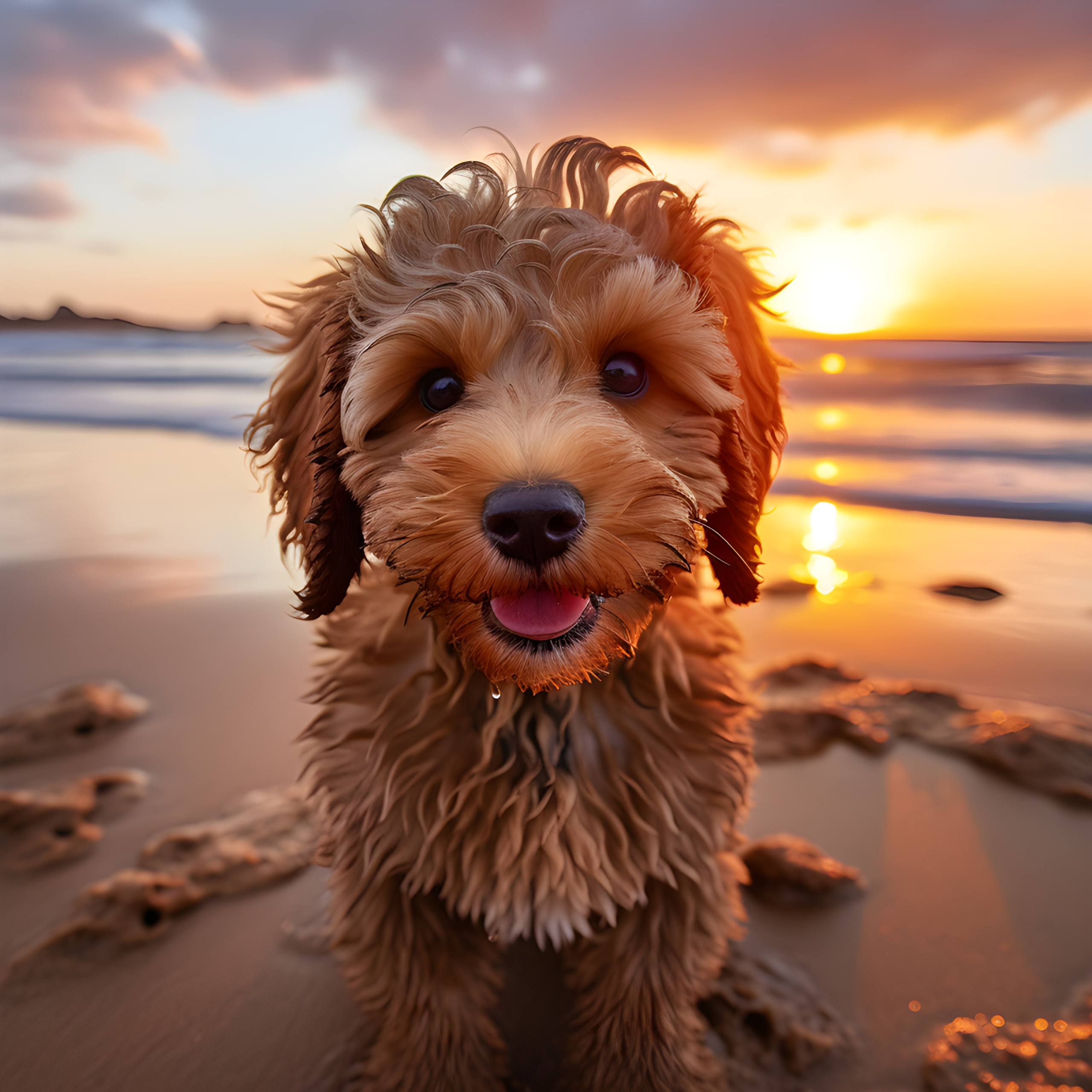 A cockapoo on the beach - Impossible Images - Unique stock images for ...