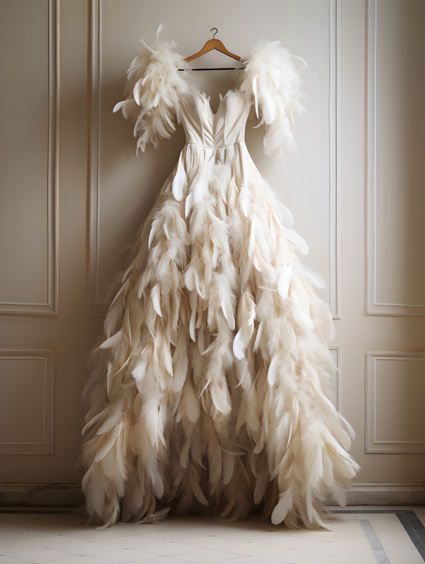 A dress made of feathers - Impossible Images - Unique stock images for ...