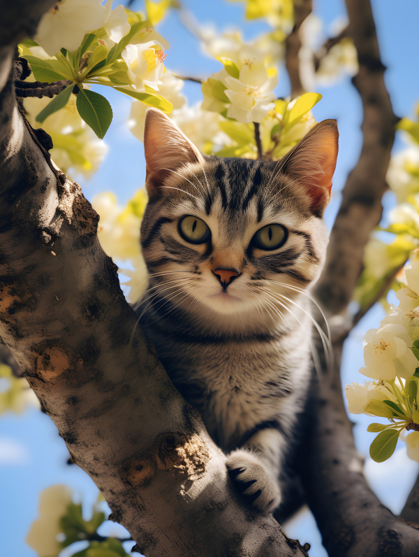 A cat in a tree - Impossible Images - Unique stock images for ...