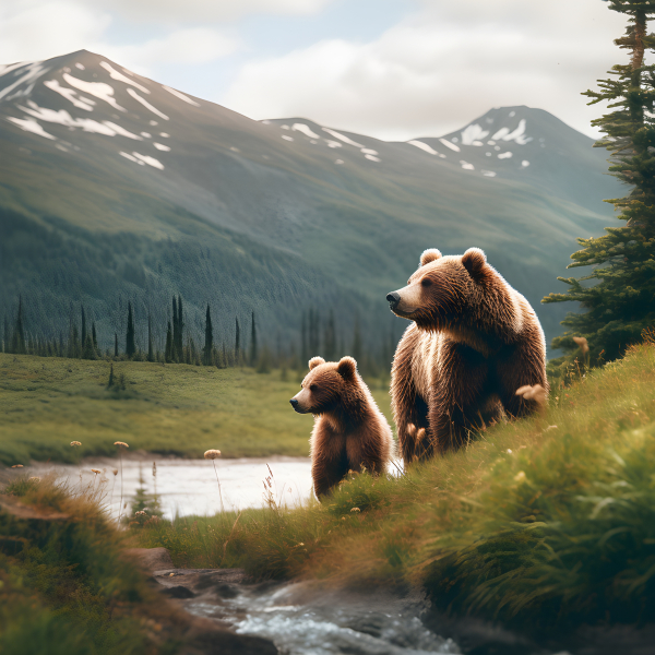 Brown bears in the mountains - Impossible Images - Unique stock images ...