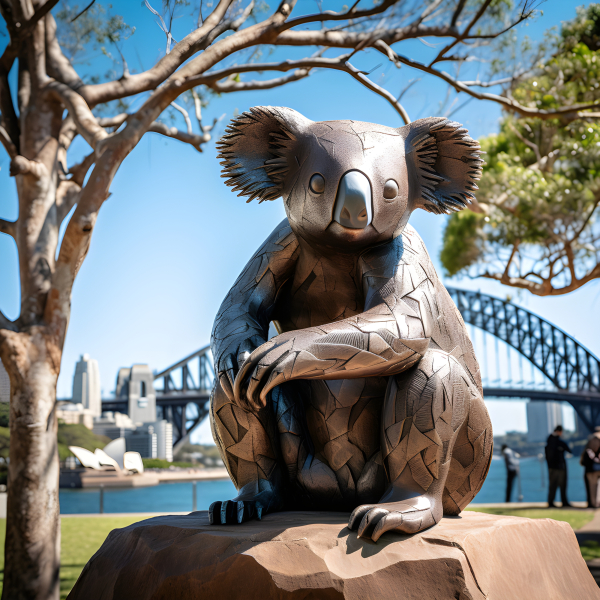 Koala statue in central sydney - Impossible Images - Unique stock ...