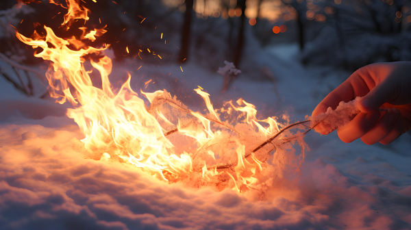 Snow Fire - Impossible Images - Unique stock images for commercial use.