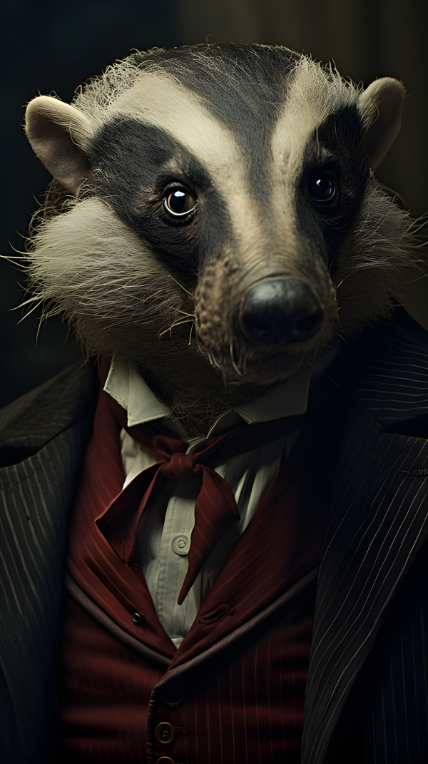 Posh Badger - Impossible Images - Unique stock images for commercial use.