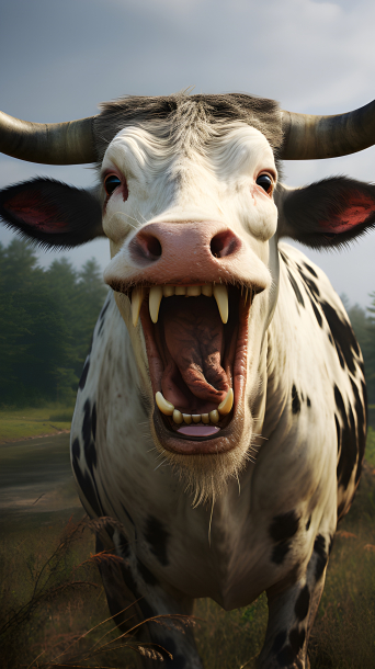 Vampire cow - Impossible Images - Unique stock images for commercial use.