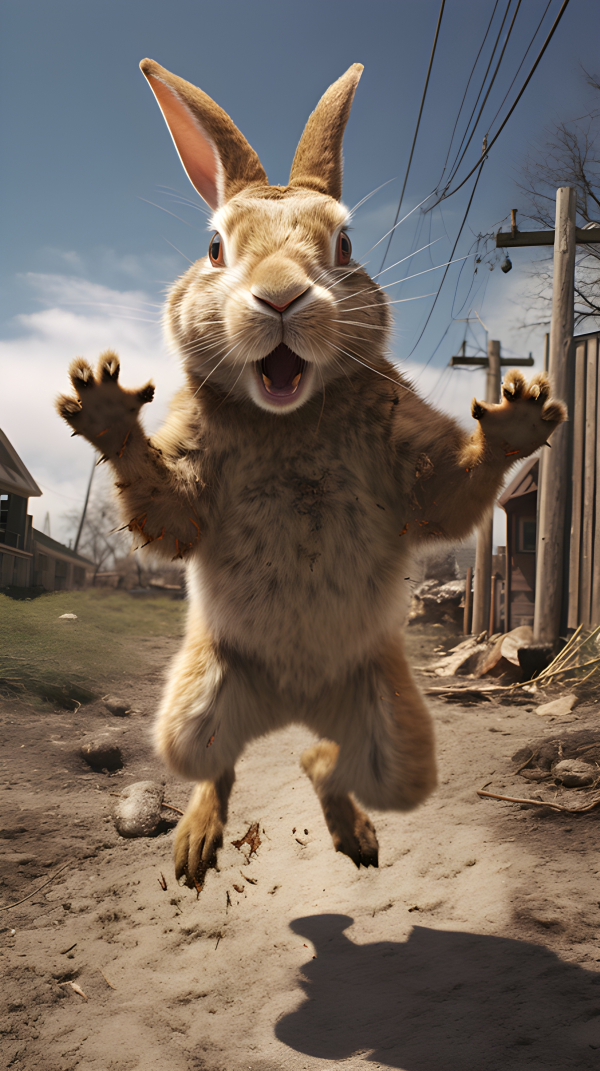 Hopping Mad - Impossible Images - Unique stock images for commercial use.