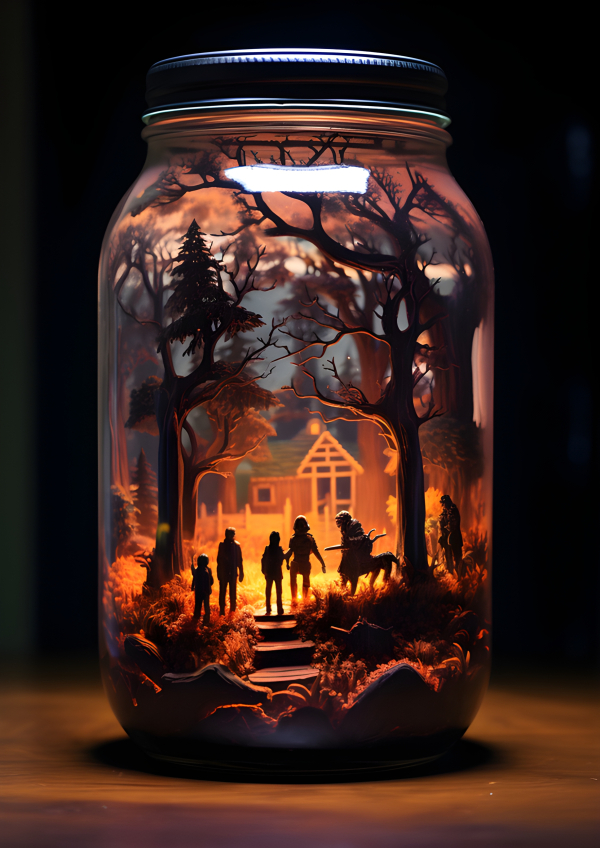 Halloween scene in a jam jar - Impossible Images - Unique stock images ...