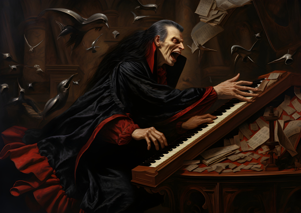Musical vampire at halloween - Impossible Images - Unique stock images ...