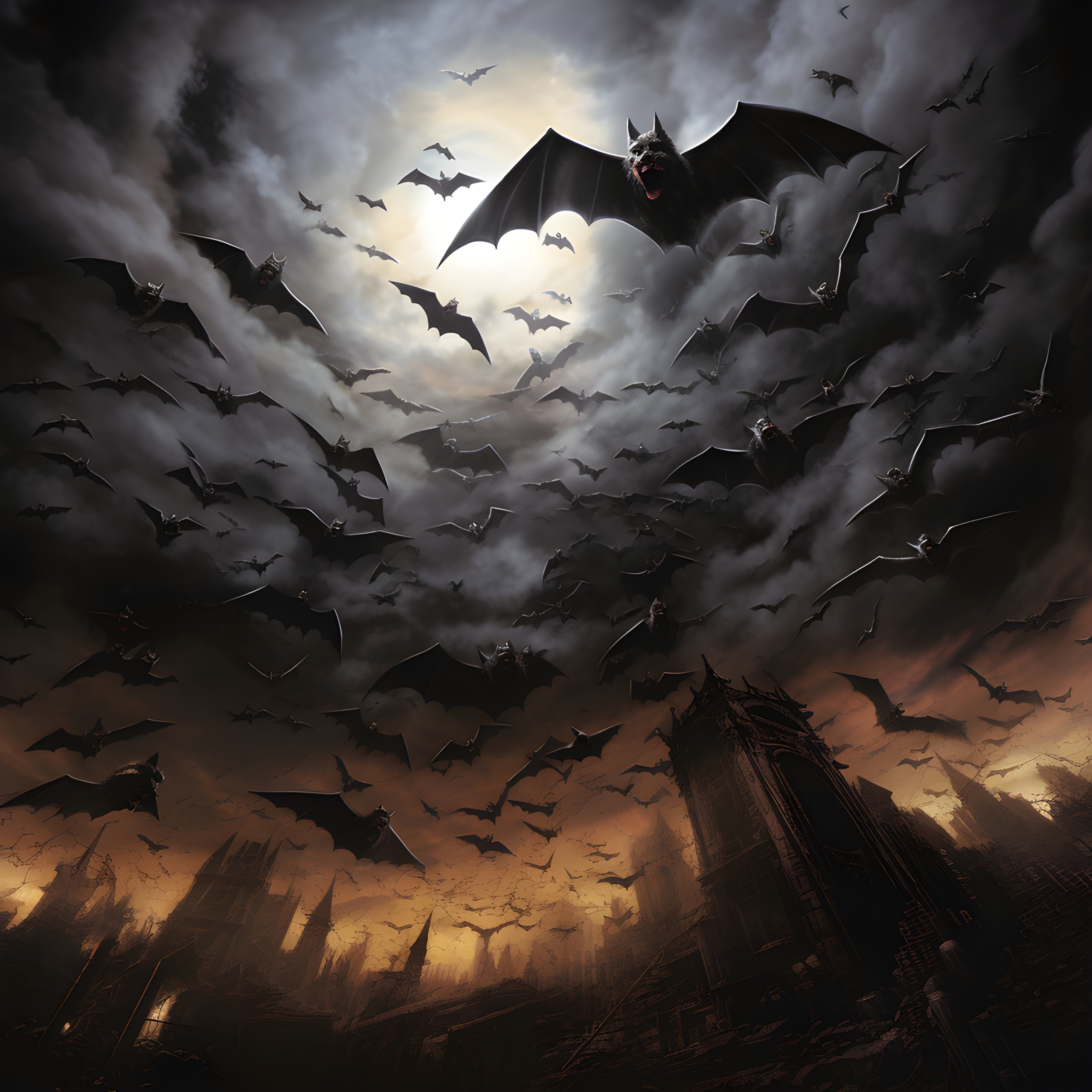 Cursed bat invasion - Impossible Images - Unique stock images for ...