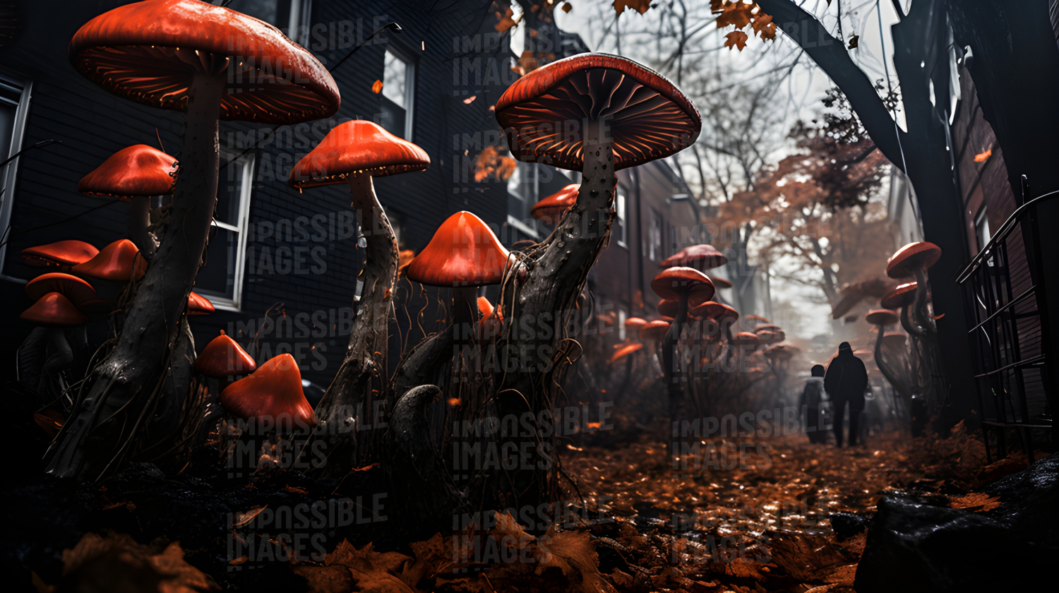 Giant mutant fungus taking over the town - Impossible Images - Unique ...