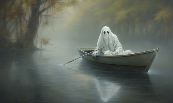 Halloween: A ghost going fishing - Impossible Images - Unique stock ...