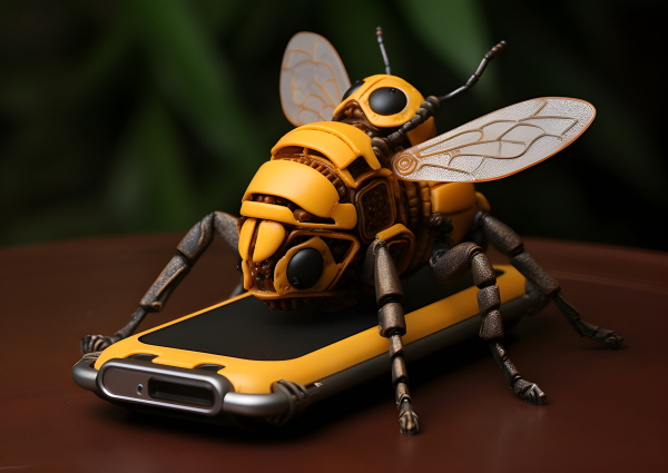 Bee phone - Impossible Images - Unique stock images for commercial use.