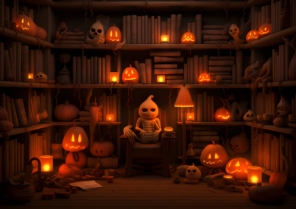 Creepy halloween library - Impossible Images - Unique stock images for ...