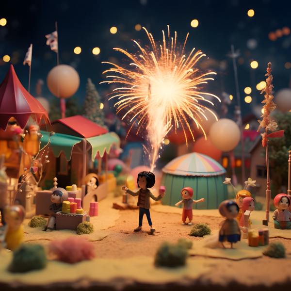 Wool felt firework celebrations - Impossible Images - Unique stock ...