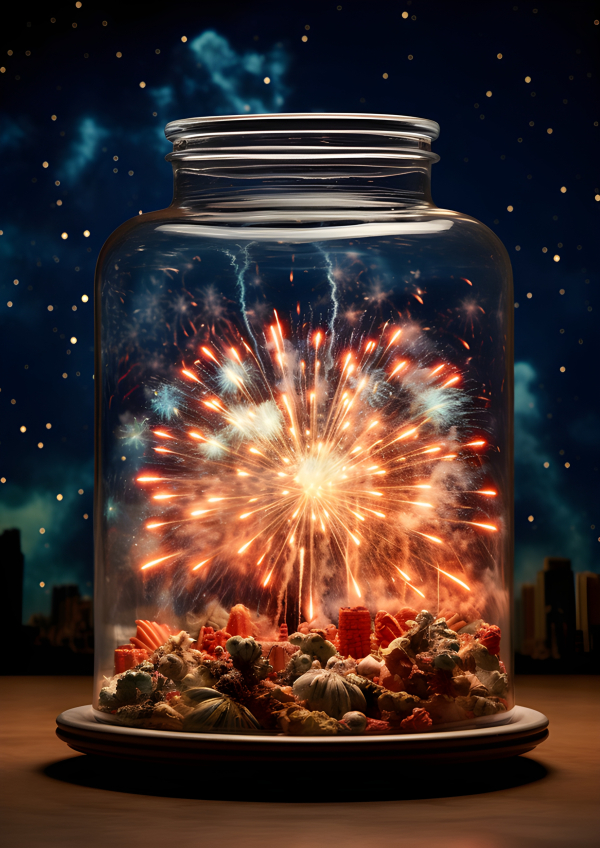 Firework inside a jam jar - Impossible Images - Unique stock images for ...
