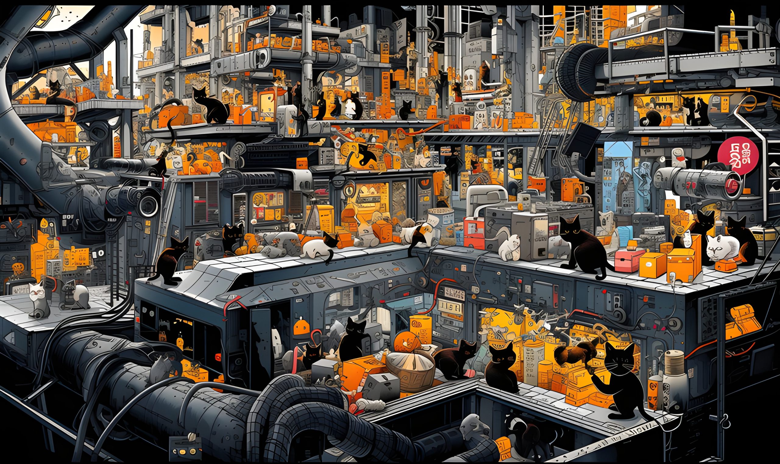 Inspection of the cat factory workers - Impossible Images - Unique ...