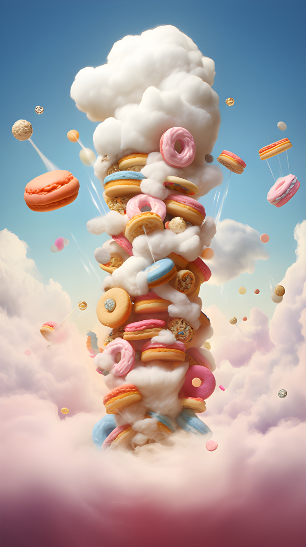 Donut Tower - Impossible Images - Unique stock images for commercial use.