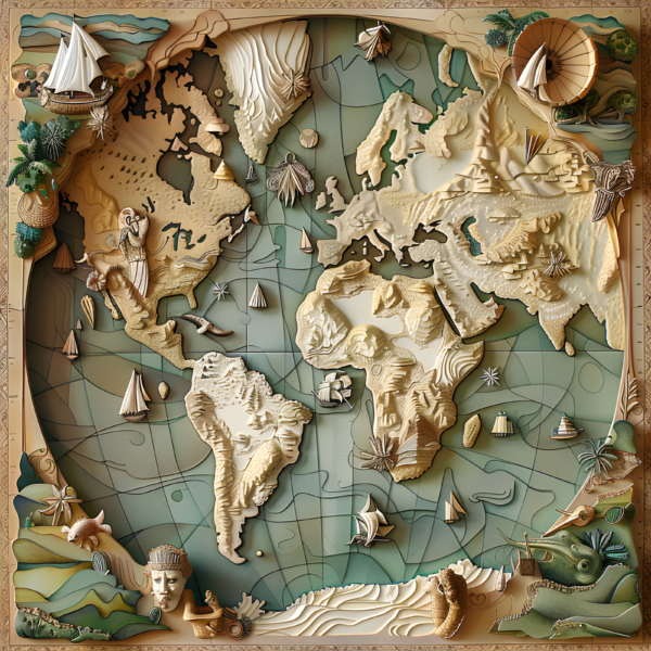 World Map made out of paper - Impossible Images - Unique stock images ...