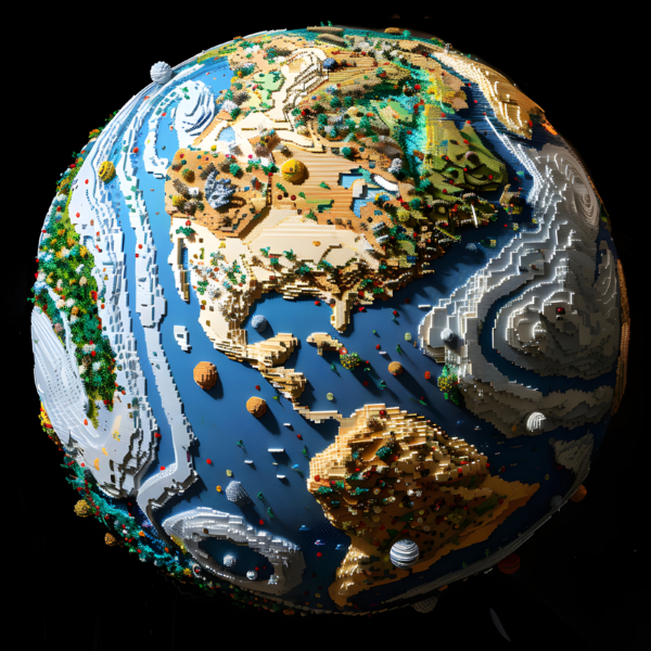 A super detailed block planet - Impossible Images - Unique stock images ...