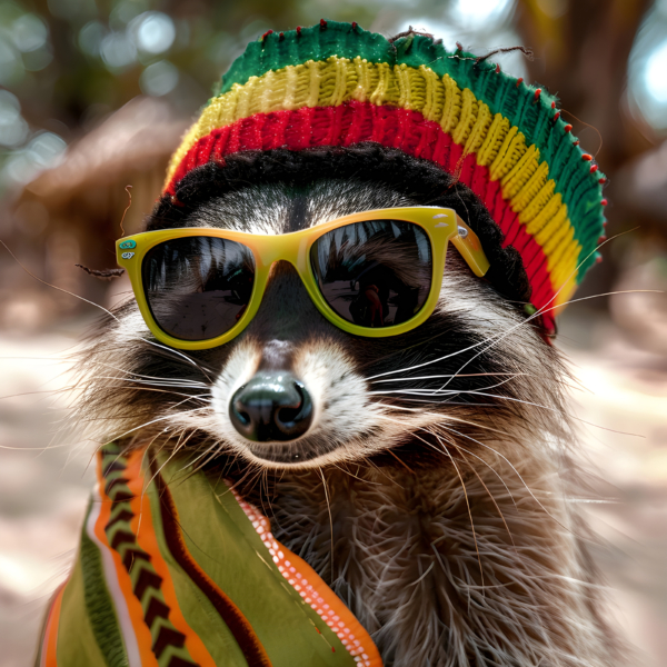 A raccoon in Jamaica - Impossible Images - Unique stock images for ...
