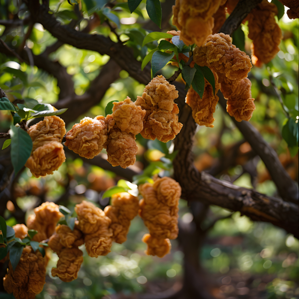 Fried chicken growing in the wild - Impossible Images - Unique stock ...