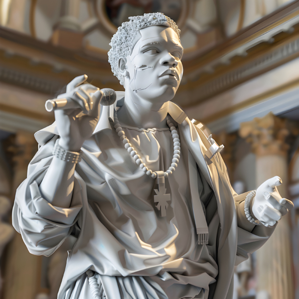 An ancient Roman statue of a rapper in a museum - Impossible Images ...