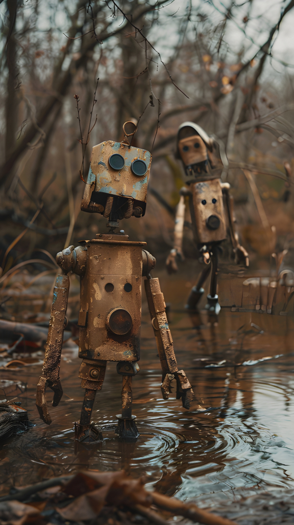 Robots in a Swamp - Impossible Images - Unique stock images for ...