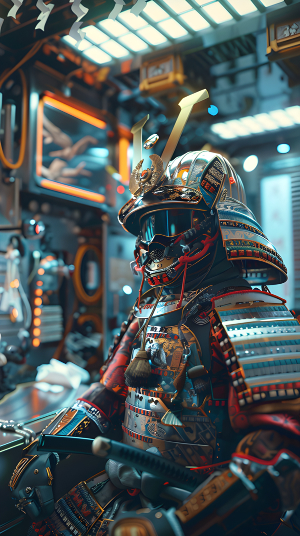 Samurai on a Space Station - Impossible Images - Unique stock images ...