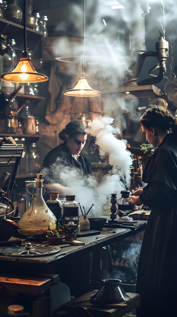 Witches brewing a potion - Impossible Images - Unique stock images for ...