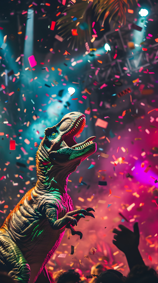 Dino-rave - Impossible Images - Unique stock images for commercial use.