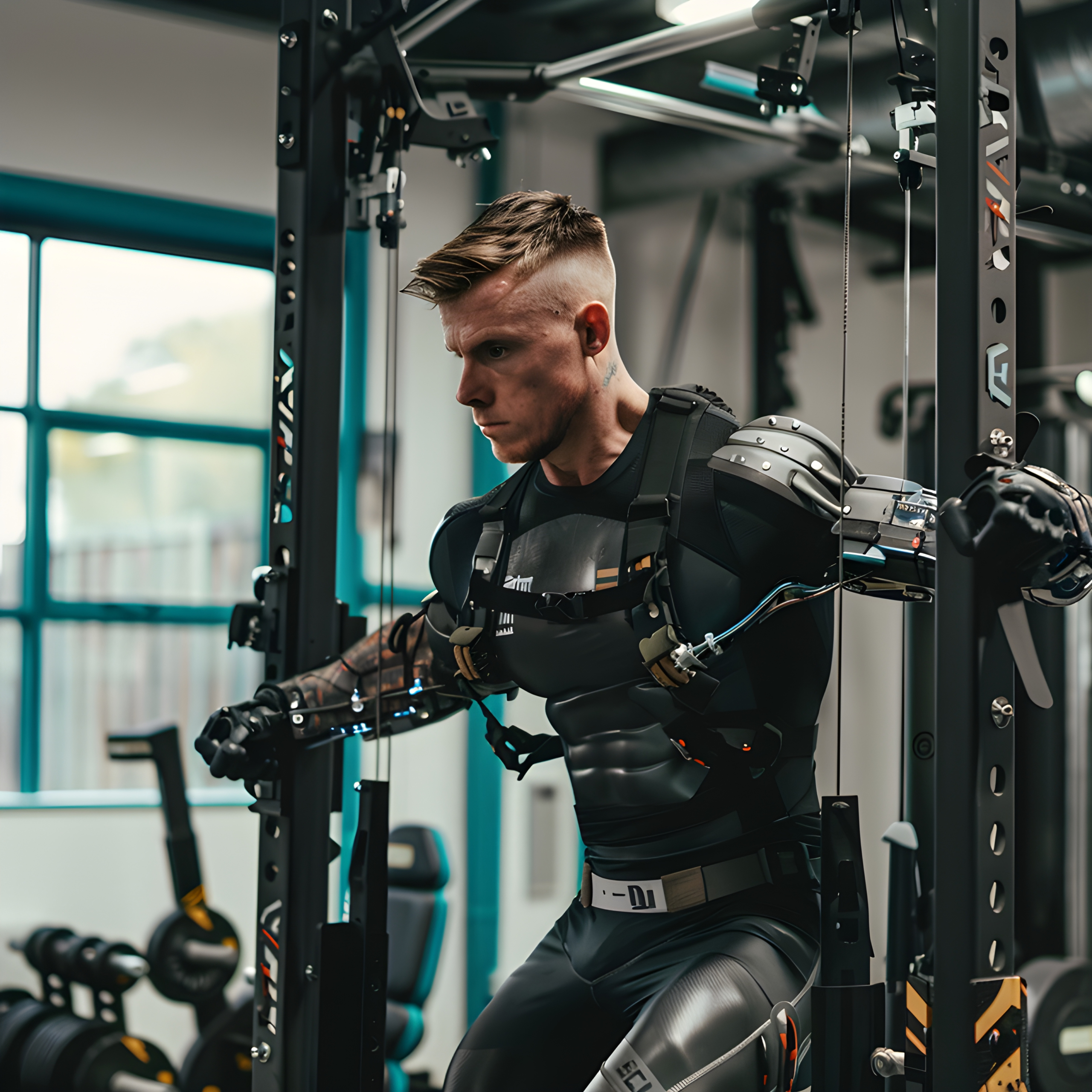 Cyborg at the gym - Impossible Images - Unique stock images for ...
