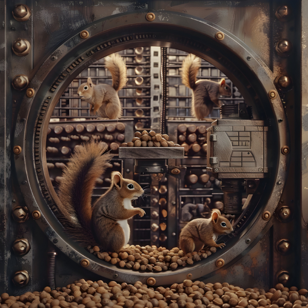 Working in a squirrel bank - Impossible Images - Unique stock images ...