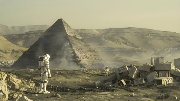 Building of the Pyramids by robots - Impossible Images - Unique stock ...