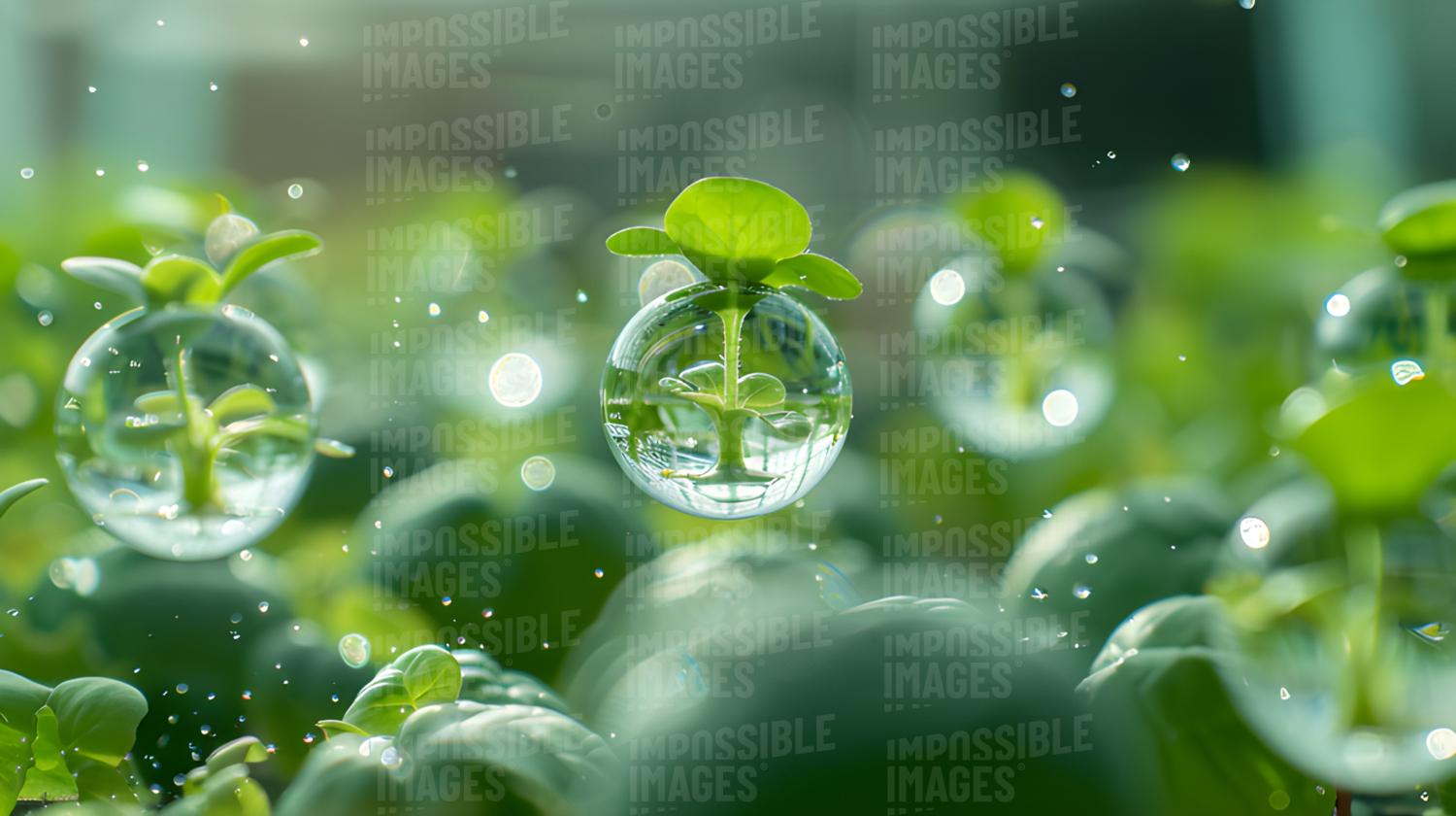 A high-tech farm where crops grow in levitating bubbles of water ...