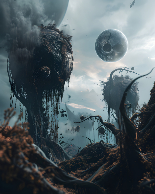 Zombie planets, with decaying landscapes and reanimated plant life ...