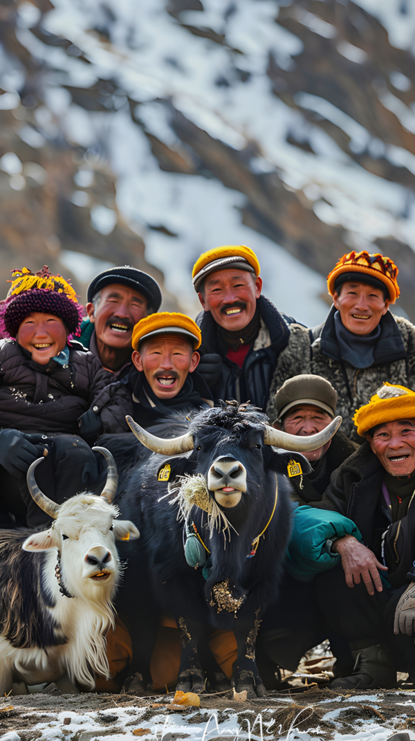 Young, yawning yaks - Impossible Images - Unique stock images for ...