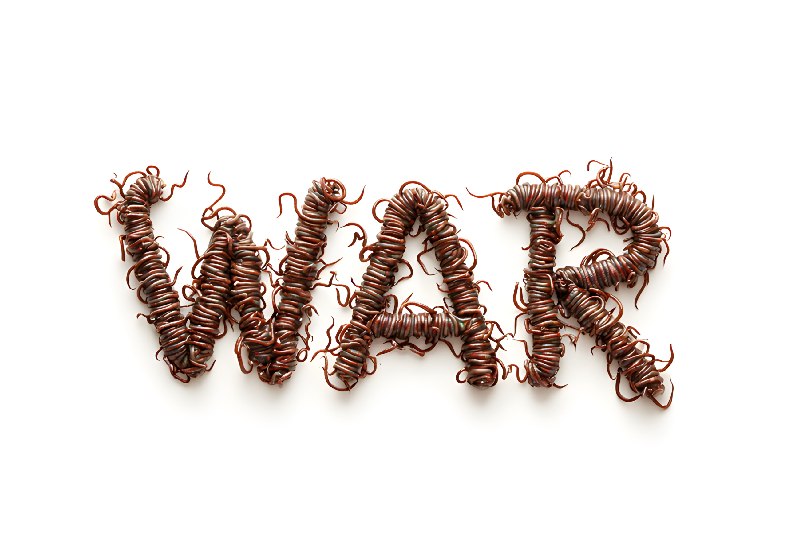 The word WAR made from worms - Impossible Images - Unique stock images ...
