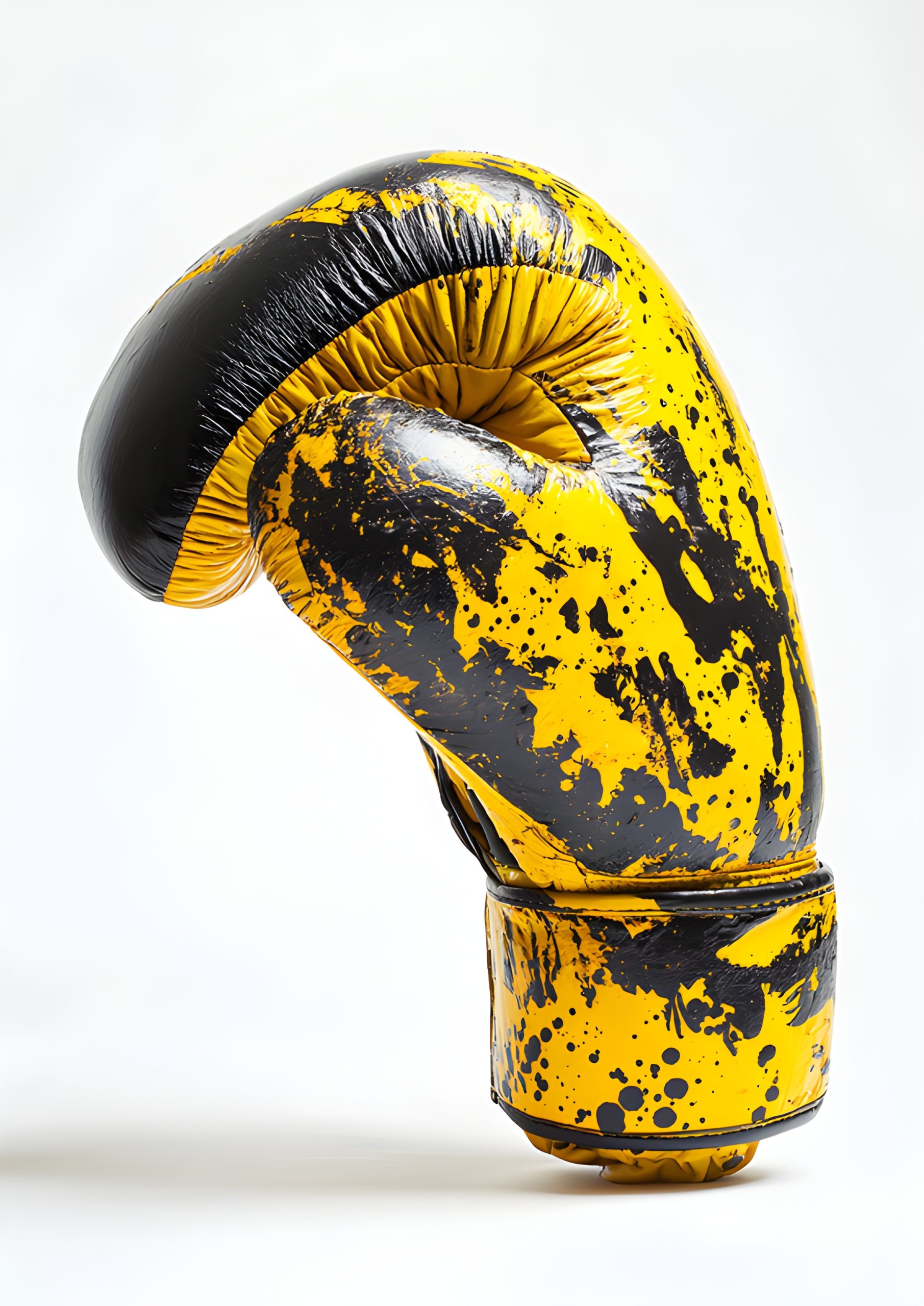 Yellow and Black Spattered Boxing Glove - Impossible Images - Unique ...