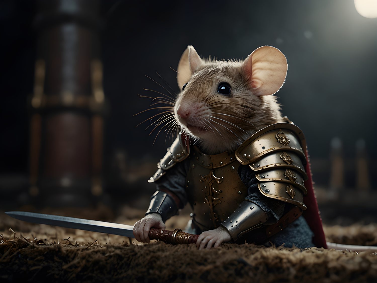 A Tiny Knight's Valiant Stand Against The Odds With Sword In Hand Ready ...